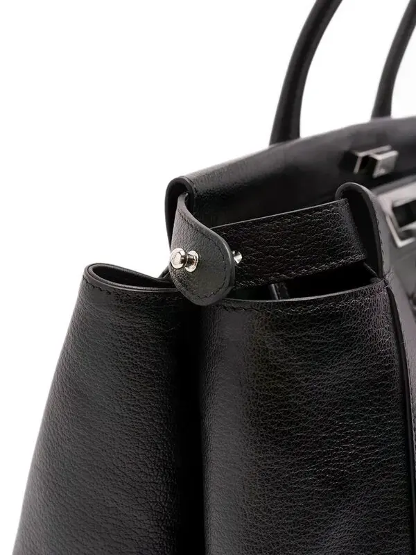 Fendi Large Peekaboo Grained Leather Tote Bag