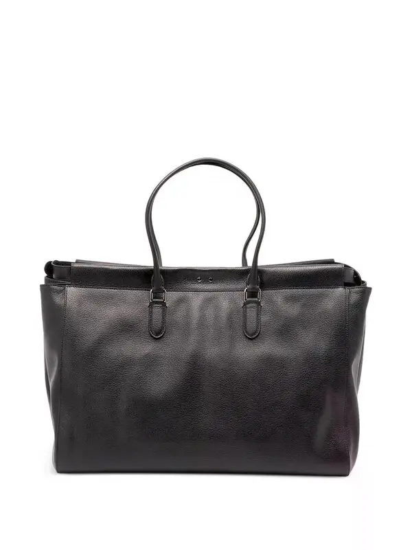 Fendi Peekaboo Leather Tote Bag - Black