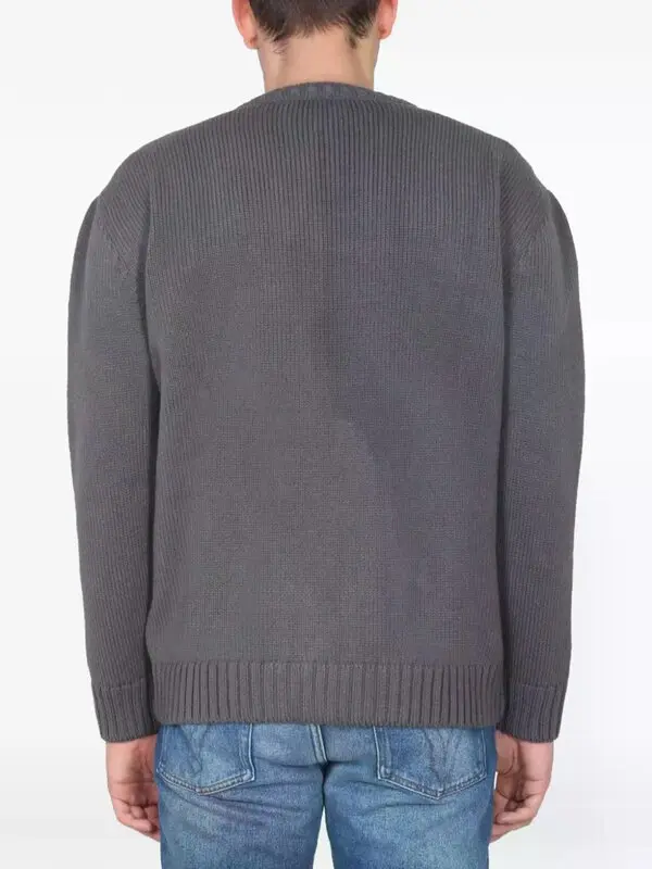 HINNOMINATE Logo-print Ribbed-knit Sweater