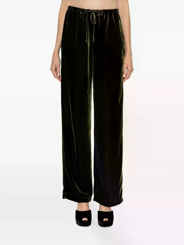 FORTE_FORTE Velvet Straight-leg Trousers