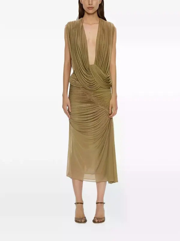 Christopher Esber Orion Ruched Midi Skirt