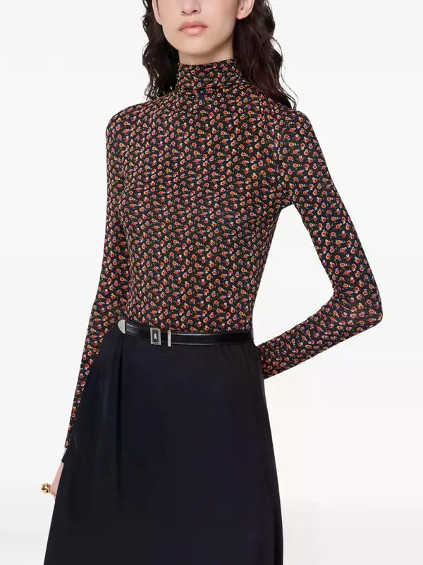 Rabanne Long Sleeved Top In Liberty Print Second Skin Jersey