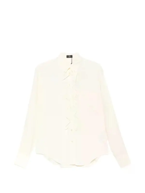 Etro Ruffled-trim Long-sleeved Shirt