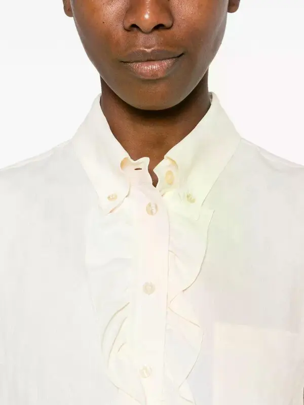 Etro Ruffled-trim Long-sleeved Shirt