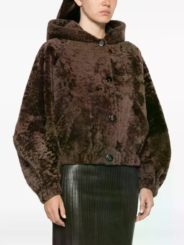 BLANCHA Hooded Button-up Jacket