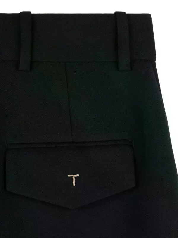 TOD'S Wrap-around Skirt In Wool Gabardine
