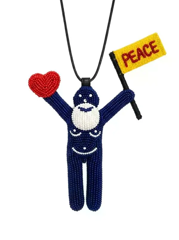 WALTER VAN BEIRENDONCK Peace Jewel Beaded Necklace