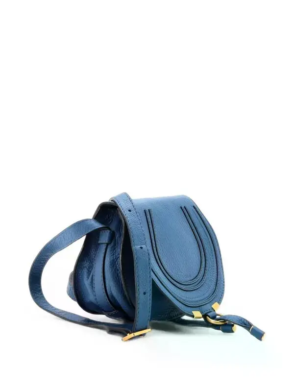 Chloé Marcie Leather Small Crossbody Bag - Blue