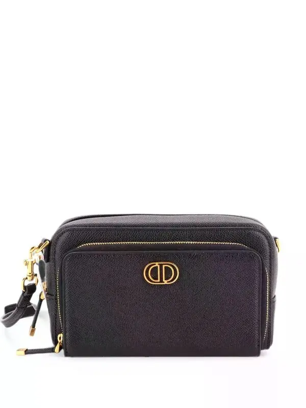 Dior Caro Double Pouch Leather Crossbody Bag