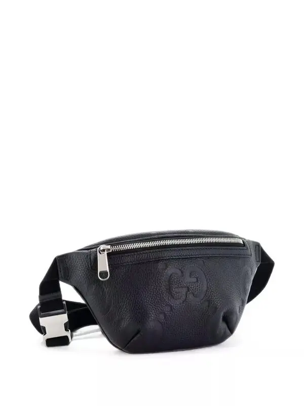Gucci Jumbo Gg Embossed Leather Small Belt Bag