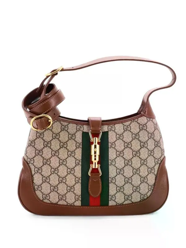 Gucci Jackie 1961 Gg Coated Canvas Small Hobo Bag