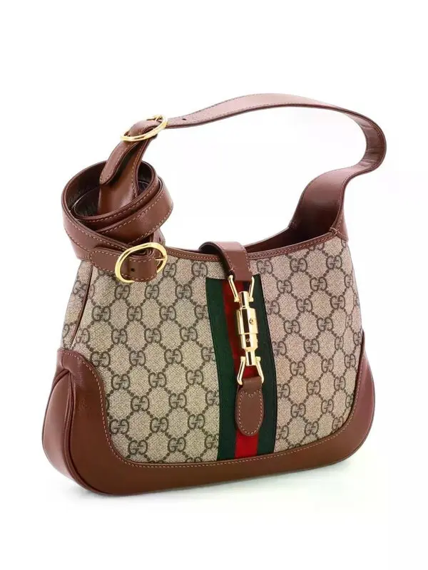 Gucci Jackie 1961 Gg Coated Canvas Small Hobo Bag