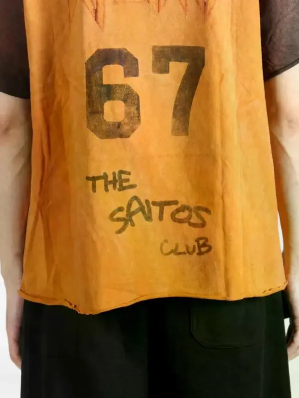 SAITOS Graphic-print Raglan-sleeve T-shirt