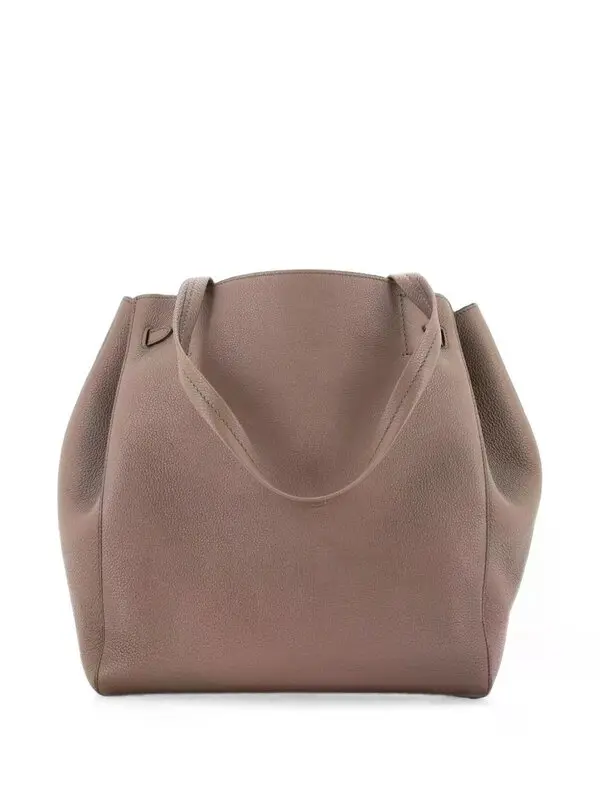 Celine Phantom Tie Cabas Leather Medium Tote Bag - Grey