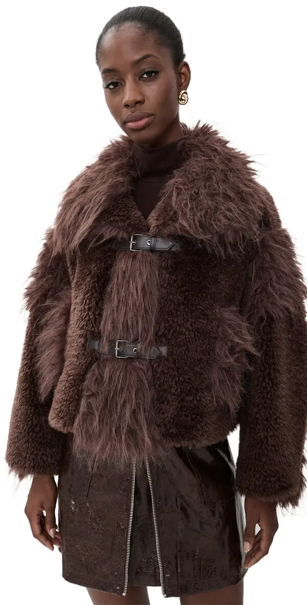 UGG Xyla Faux Fur Jacket - Burnt Cedar