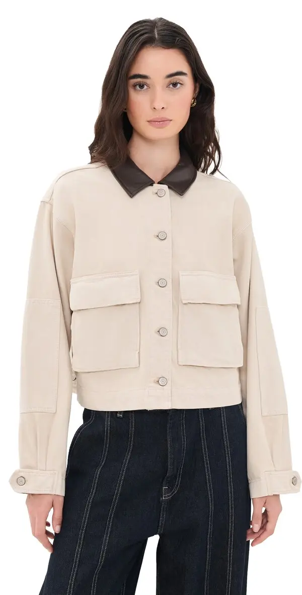 Z Supply Rey Cropped Jacket - Soapstone