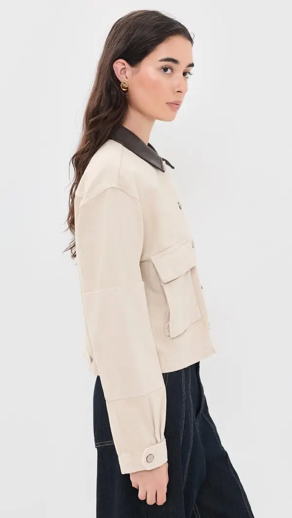 Z Supply Rey Cropped Jacket - Soapstone