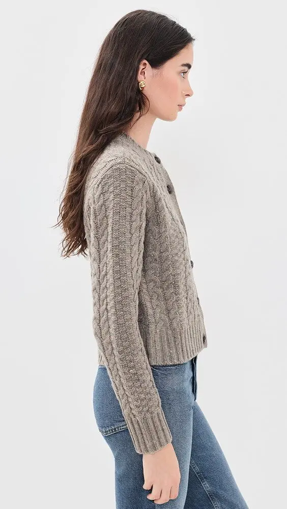 ROWING BLAZERS Sheep Donegal Chunky Cable Cardigan