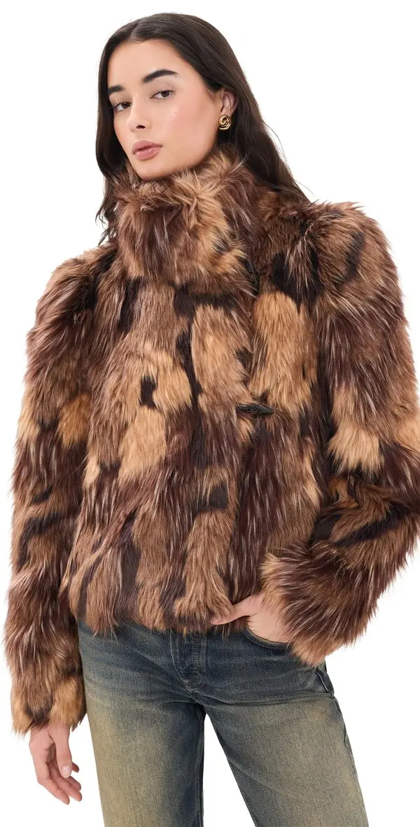 UGG Tesie Toggle Jacket - Burnt Cedar Multi