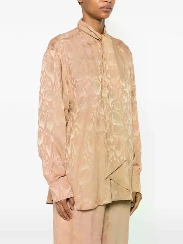 Stella McCartney Pussy-bow Jacquard Blouse
