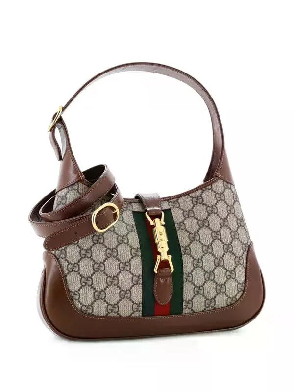 Gucci Jackie 1961 Gg Coated Canvas Small Hobo Bag