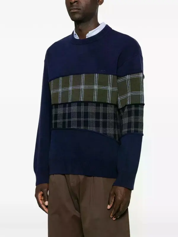 Loewe Check-pattern Patchwork Sweater