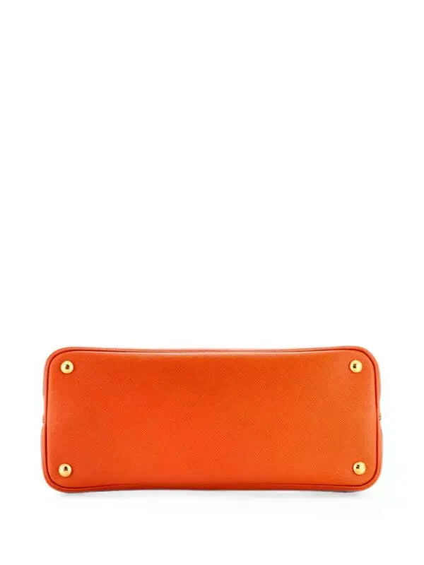 Prada Cuir Double Saffiano Leather Medium Tote Bag - Orange