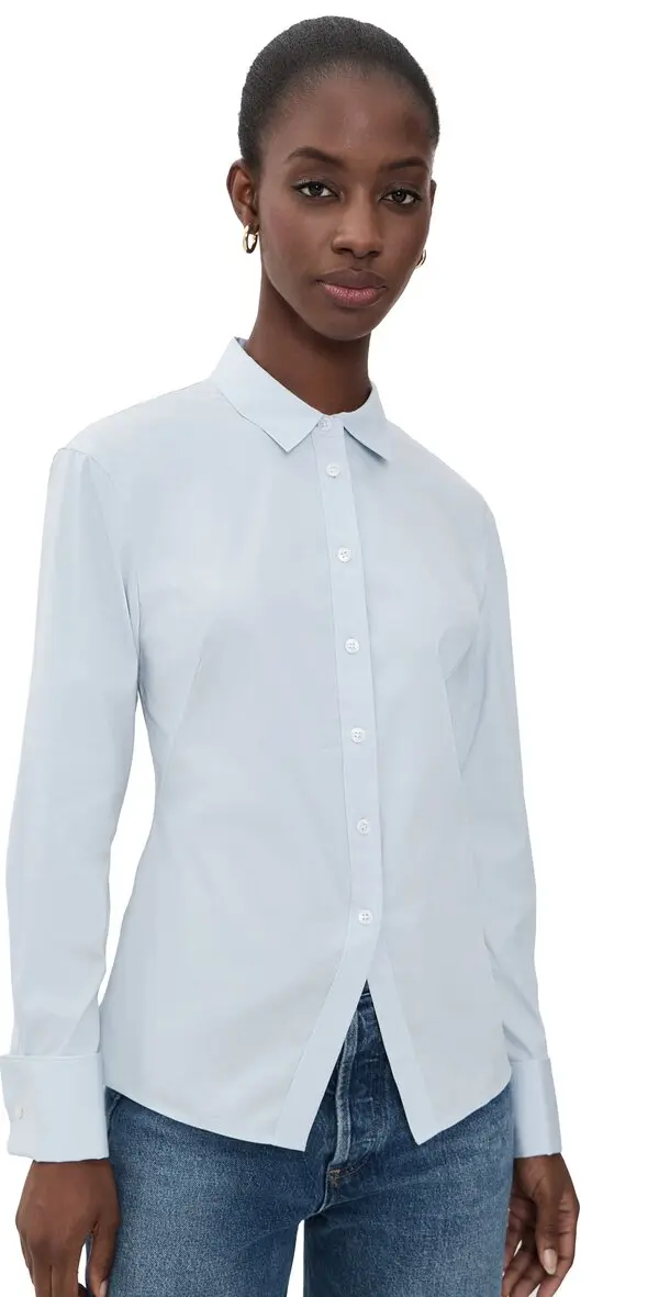 Theory Tlr Cutaway Shirt - Cool Fog