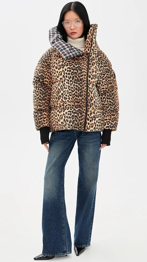 GANNI Future Nylon Printed Quilt Puffer