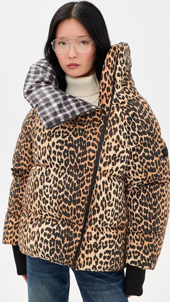 GANNI Future Nylon Printed Quilt Puffer