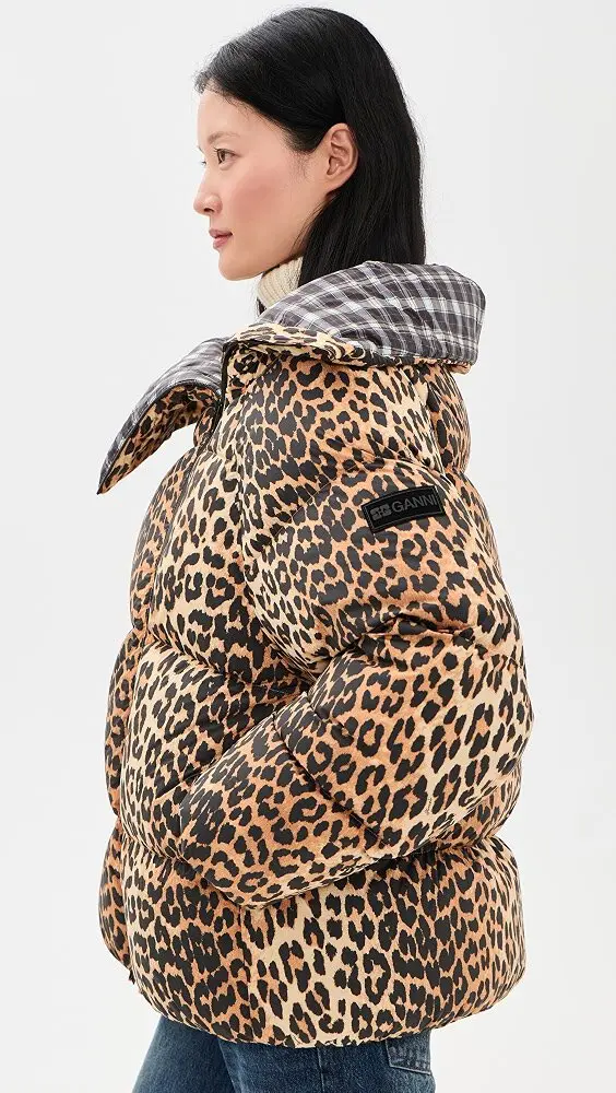 GANNI Future Nylon Printed Quilt Puffer