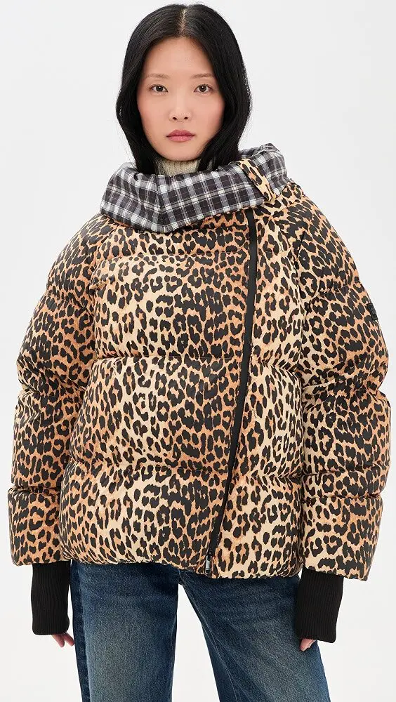 GANNI Future Nylon Printed Quilt Puffer