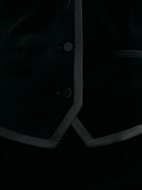 REISS Wren Velvet Satin-trim Tailored Waistcoat - Black