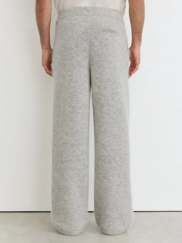 REISS Newby Monogram Brushed Wool-blend Relaxed Joggers