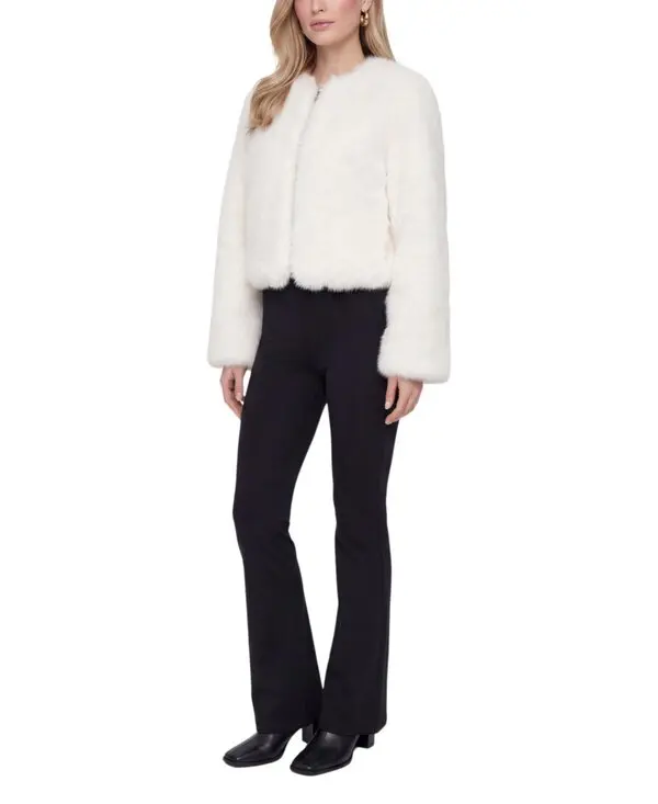 LYLA GRANT Faux Fur Fox Bolero - White