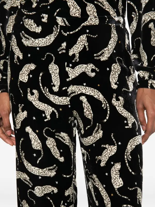 FORTE_FORTE Pritned Velvet Trousers