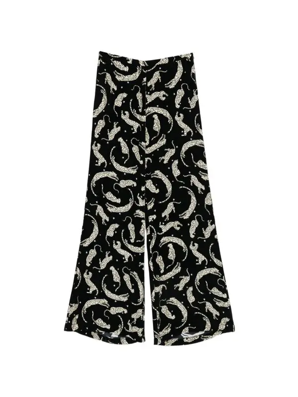 FORTE_FORTE Pritned Velvet Trousers - Multicolor