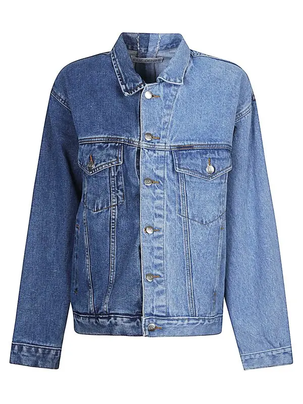 E.L.V. DENIM Denim Cotton Jacket - Multicolor