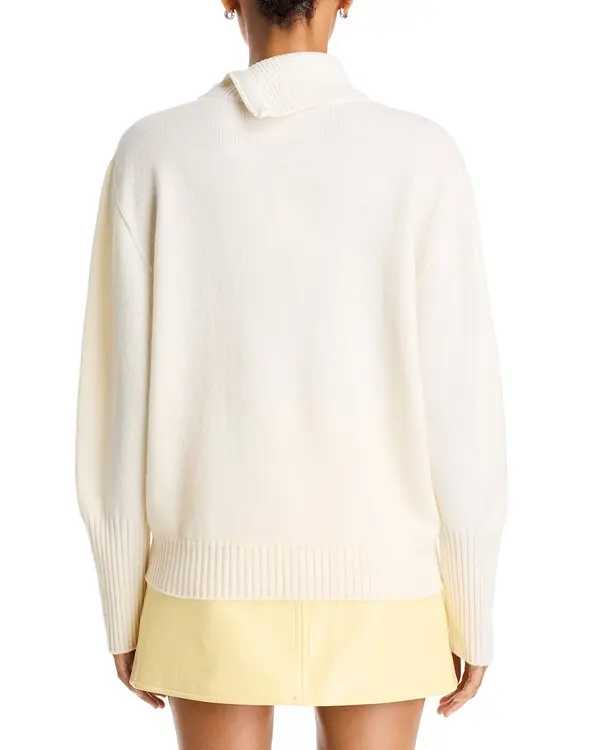 COURREGES Merino Wool Zipped Collar Sweater - Pillow