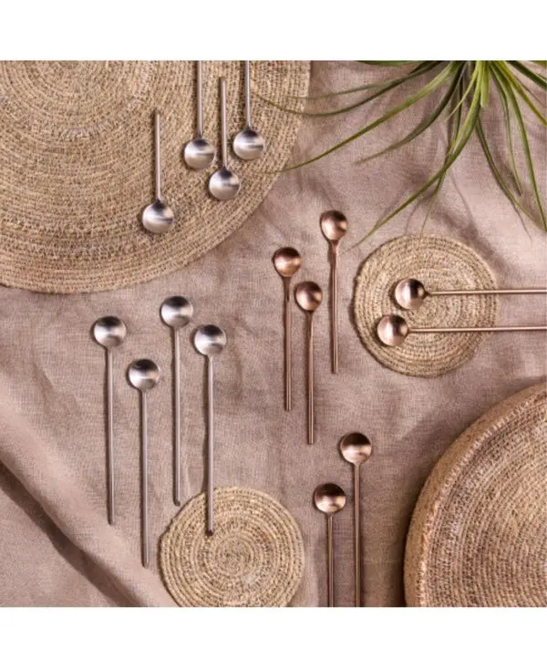 BE HOME Thin Stainless Spoons, Set Of 4