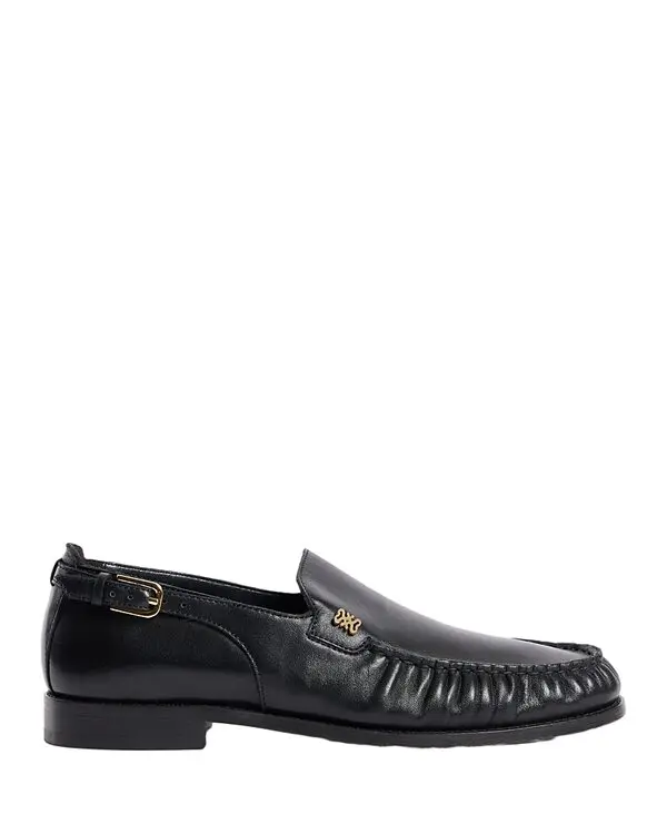 Sandro Leather Buckle Loafers