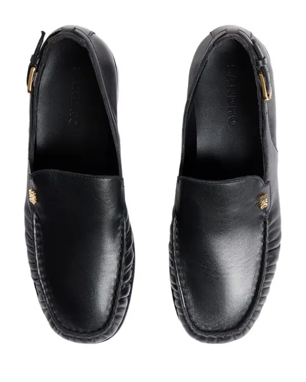 Sandro Leather Buckle Loafers