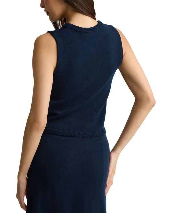 St. John Wool Blend Sleeveless Sweater