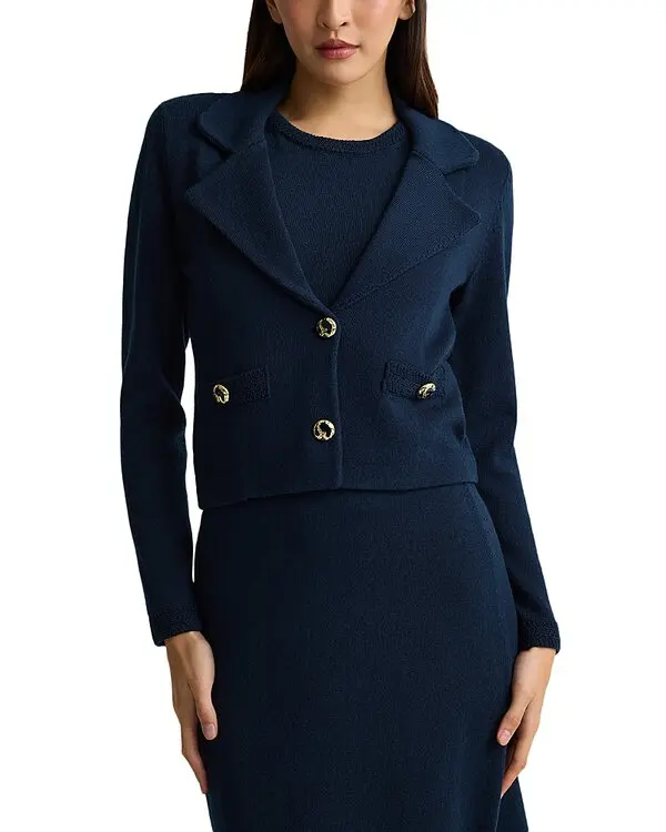 St. John Wool Blend Knit Blazer