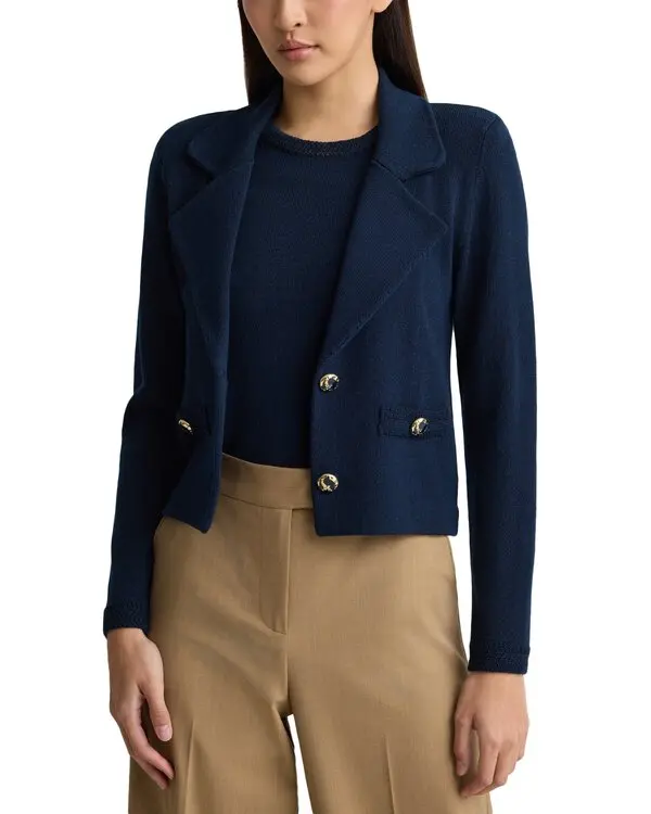 St. John Wool Blend Knit Blazer