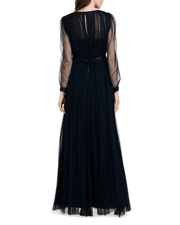 EMILY SHALANT Crystal Embellished Tulle Gown