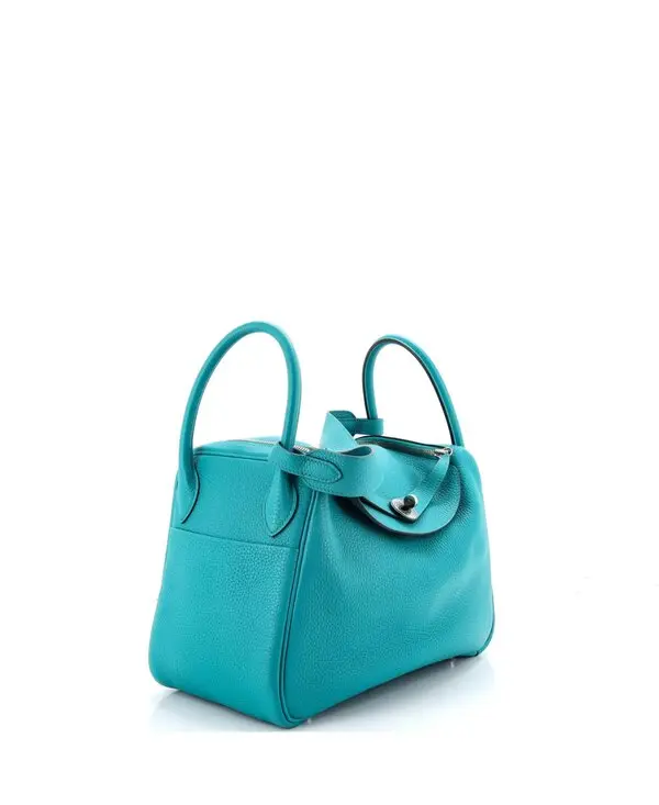 Hermès 30 Lindy Bag Clemence - Blue