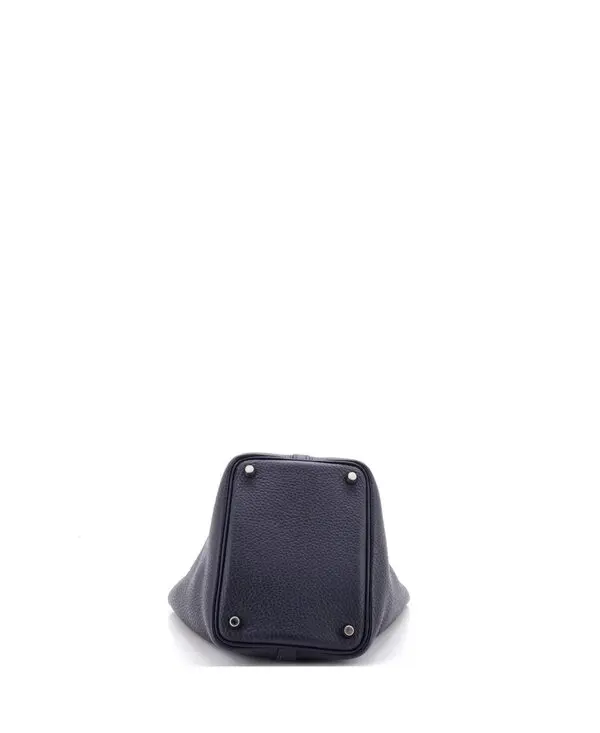 Hermès Pm Eclat Picotin Lock Bag Clemence - Navy Blue