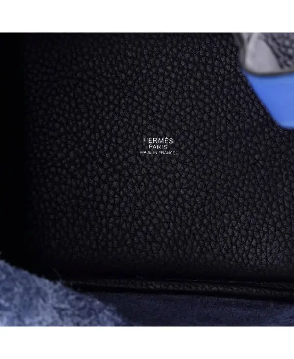 Hermès Pm Eclat Picotin Lock Bag Clemence - Navy Blue