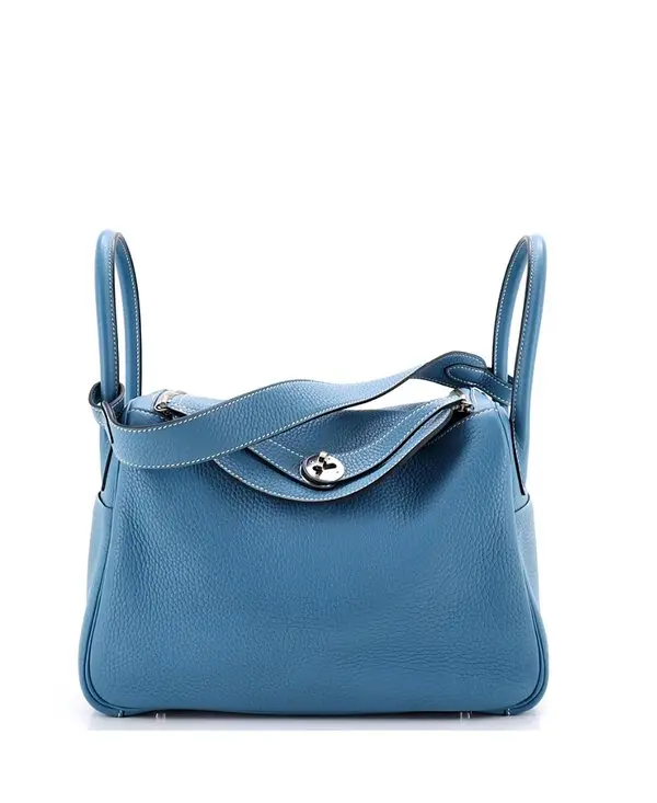 Hermès 30 Lindy Bag Clemence - Blue